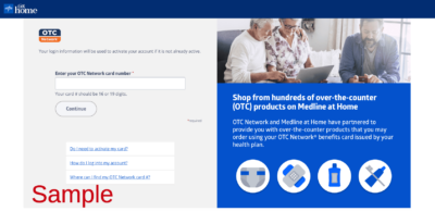 OTC Network Plan Members | Medline | At Home | Card Number