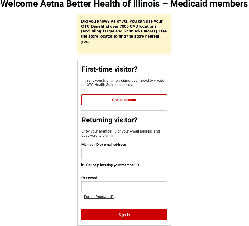 Aetna Better Health of Illinois- Medicaid 2023 | CVS | OTCHS