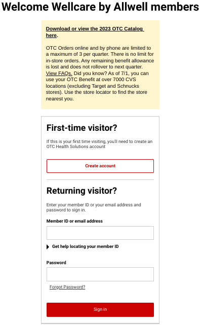 Wellcare by Allwell 2023 | CVS | OTCHS | Medicare | Members